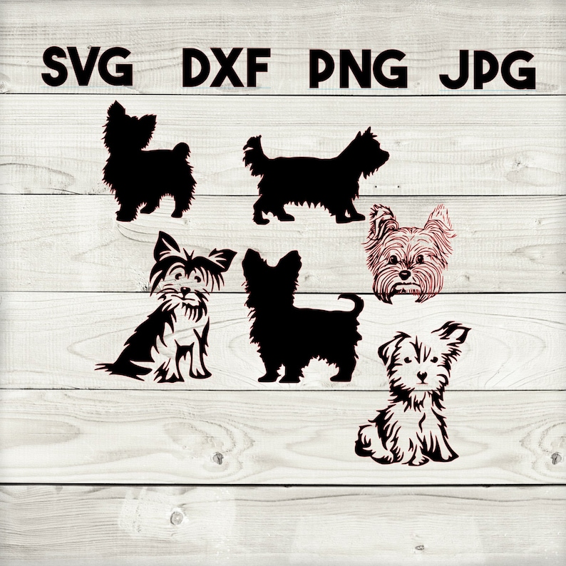 Yorkie Bundle SVG DXF Png Jpg Digital Download - Etsy