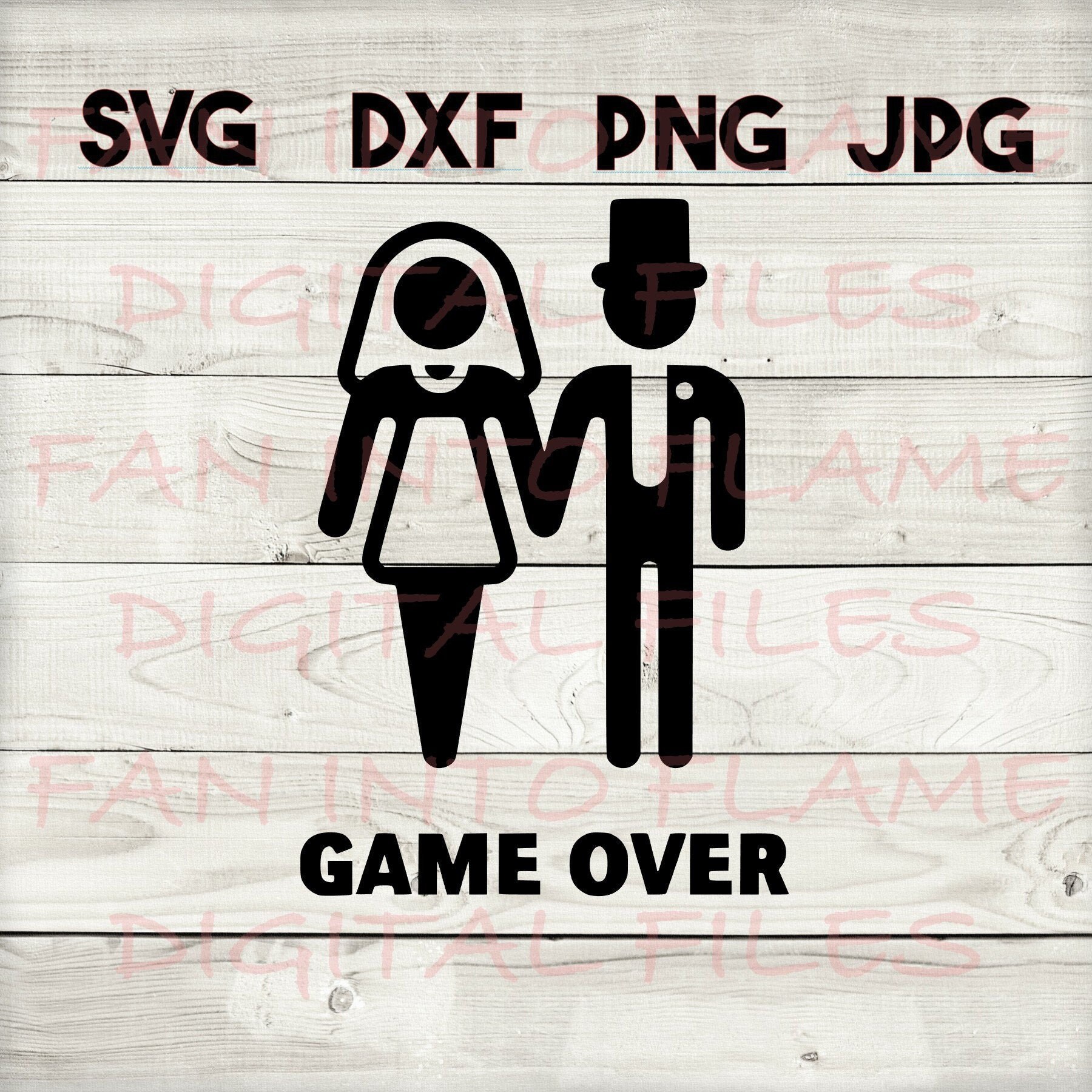 Game Over SVG DXF Png Jpg Digital Download Silhouette - Etsy