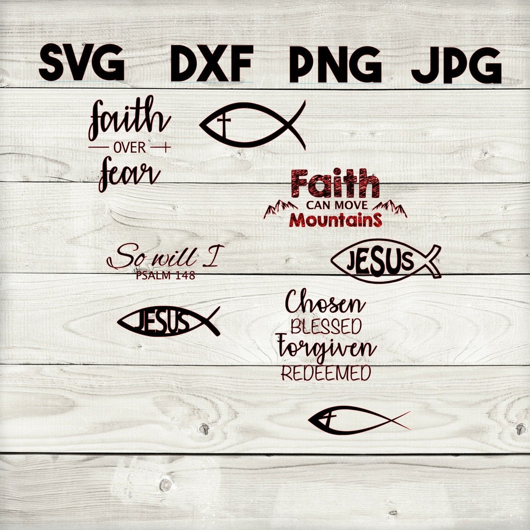 Christian Bundle SVG, DXF, Png, Jpg, Digital Download, Silhouette ...