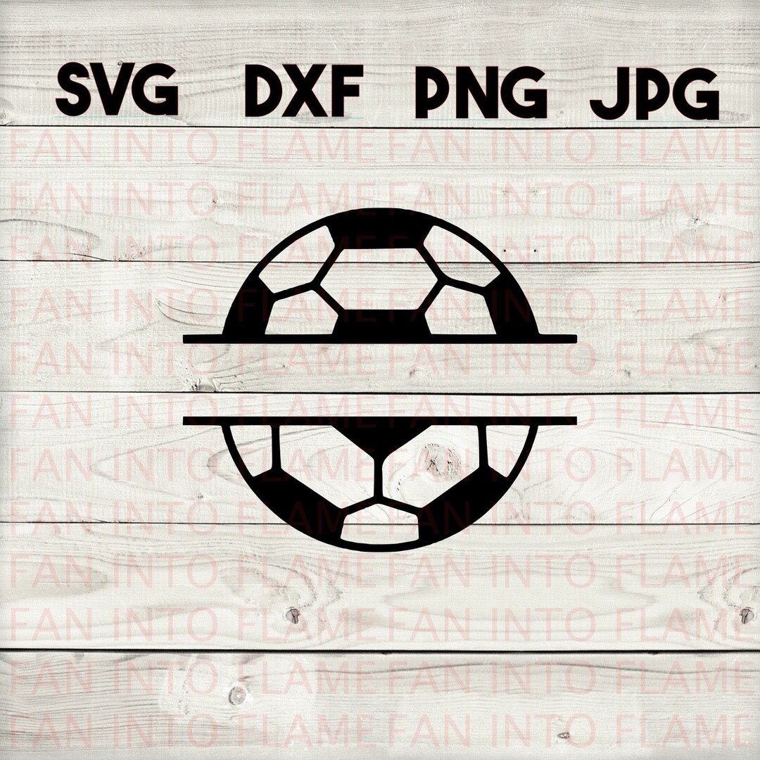 Split Soccer Ball SVG, DXF, Png, Jpg, Digital Download, Silhouette ...