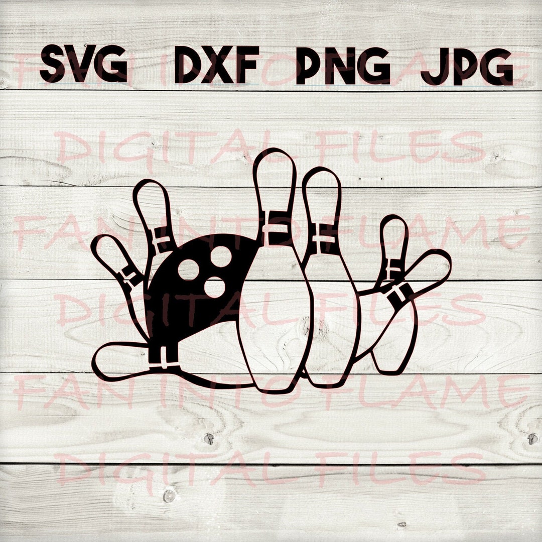 Bowling SVG, DXF, Png, Jpg, Digital Download, Silhouette, Cricut - Etsy