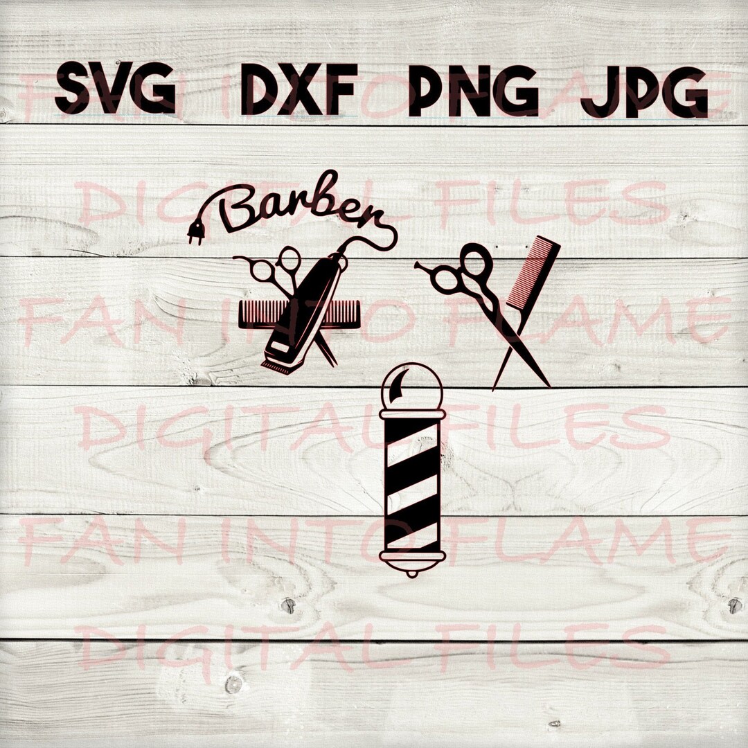 Barber Shop Bundle SVG, DXF, Png, Jpg, Digital Download, Silhouette ...