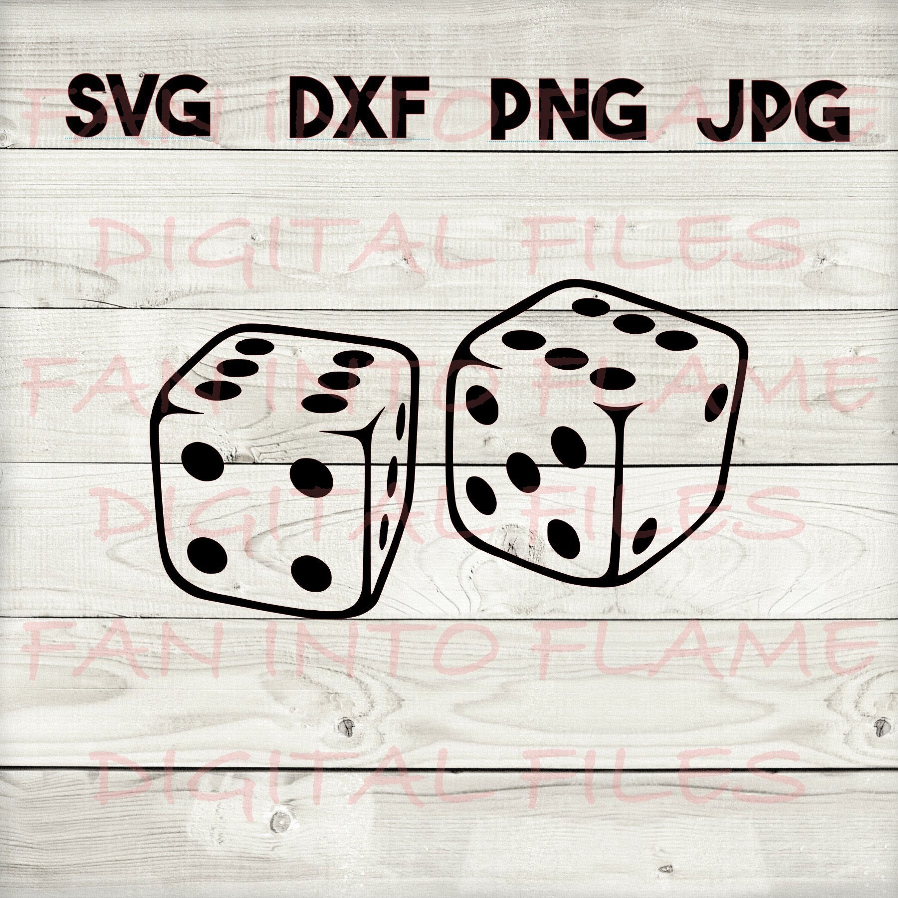 Dice SVG DXF Png Jpg Digital Download Silhouette Cricut - Etsy