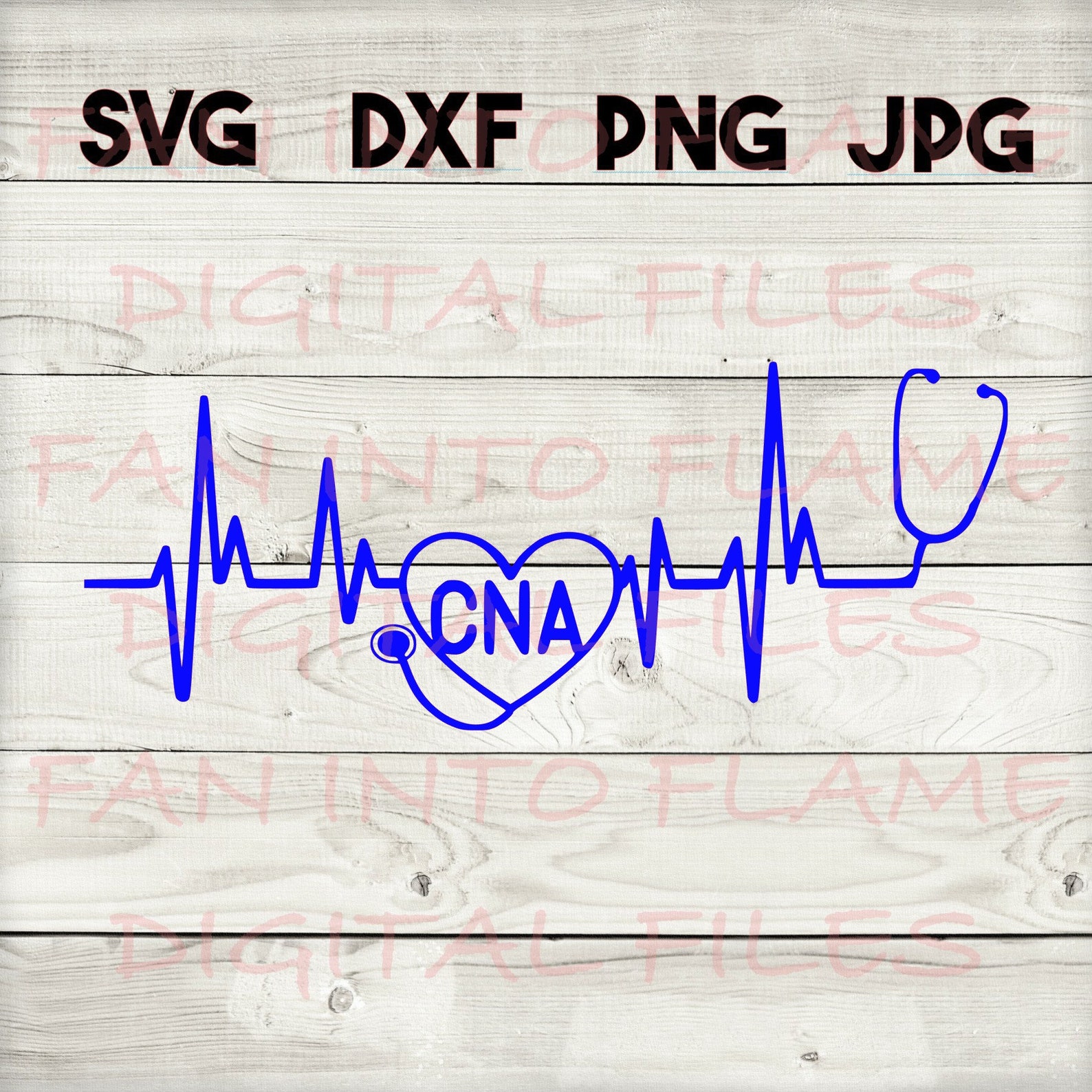Cna SVG DXF Png Jpg Digital Download Silhouette Cricut | Etsy