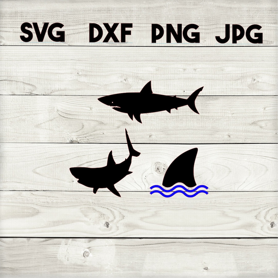 Shark SVG, DXF, Png, Jpg, Digital Download, Silhouette, Cricut - Etsy