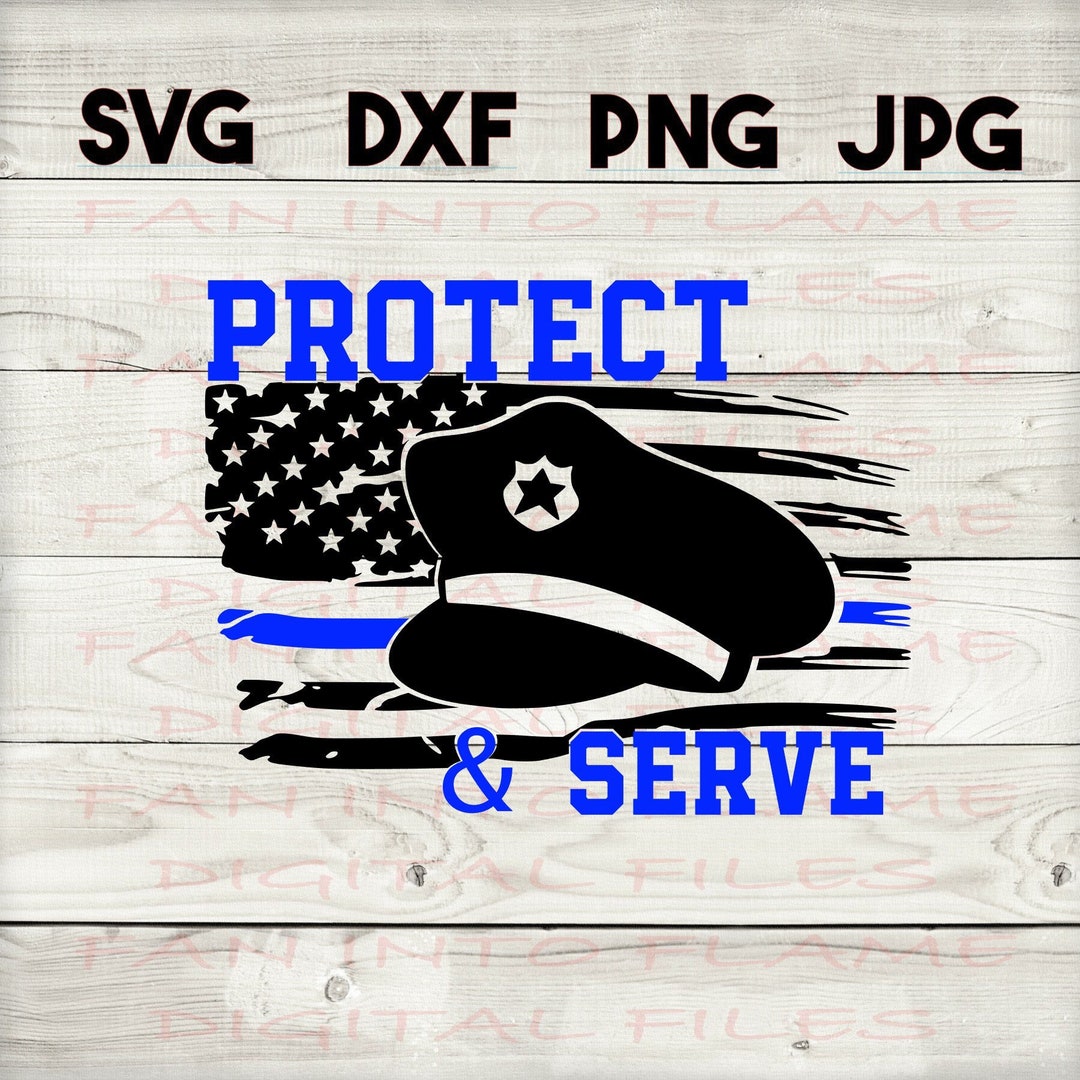 Police Flag SVG, DXF, Png, Jpg, Digital Download, Silhouette, Cricut - Etsy