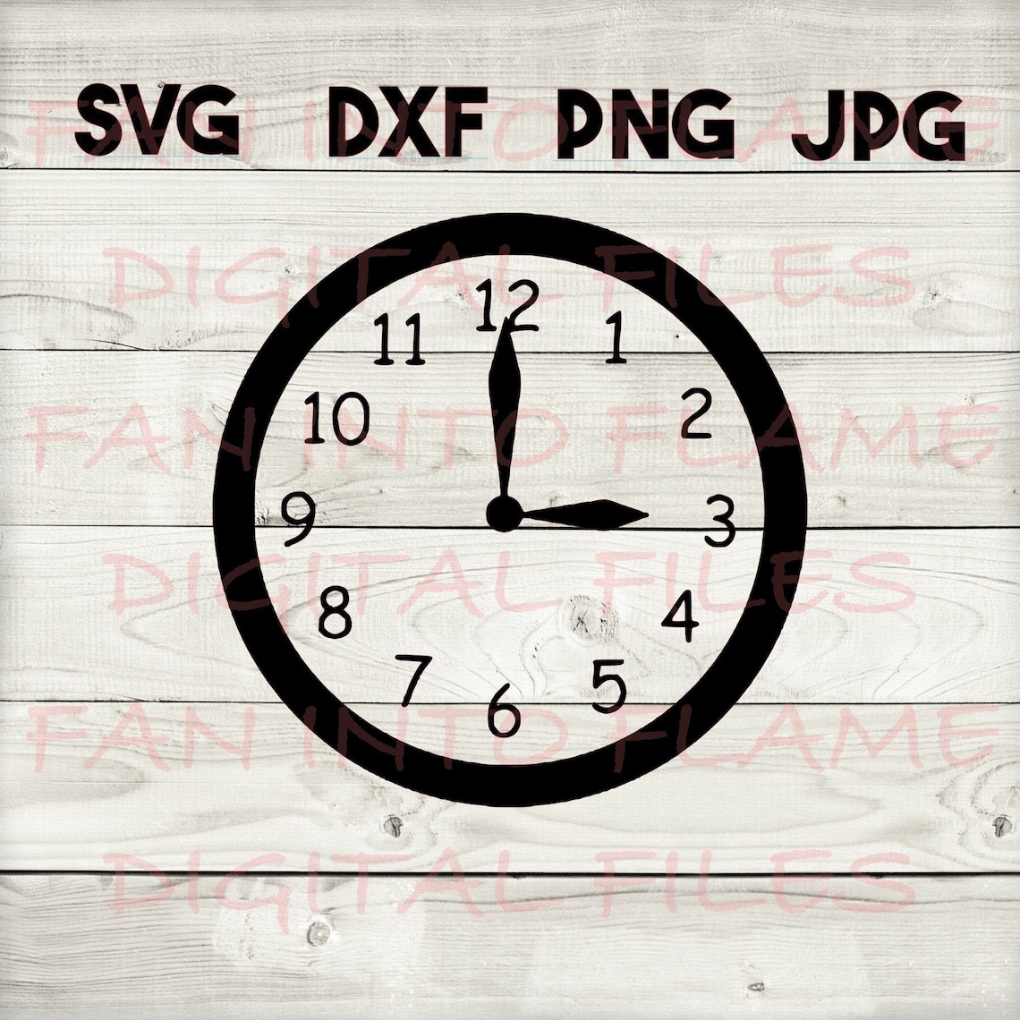 Horloge SVG DXF png jpg téléchargement numérique - Etsy France