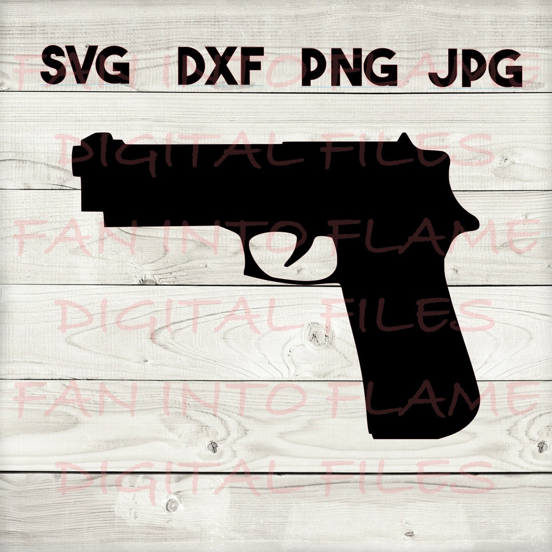 Handgun SVG, DXF, Png, Jpg, Digital Download, Silhouette, Cricut - Etsy