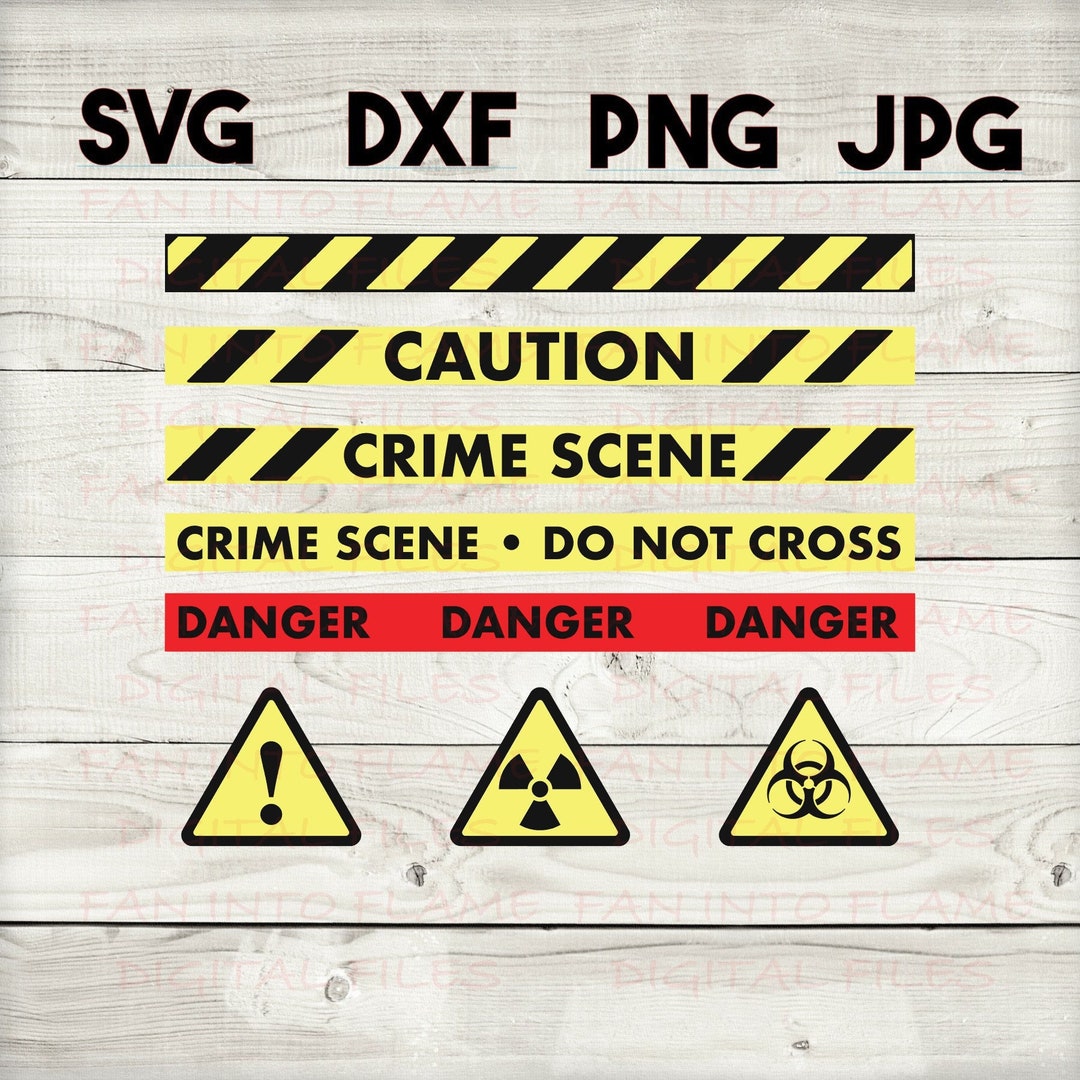 Caution Bundle SVG, DXF, Png, Jpg, Digital Download, Silhouette, Cricut ...