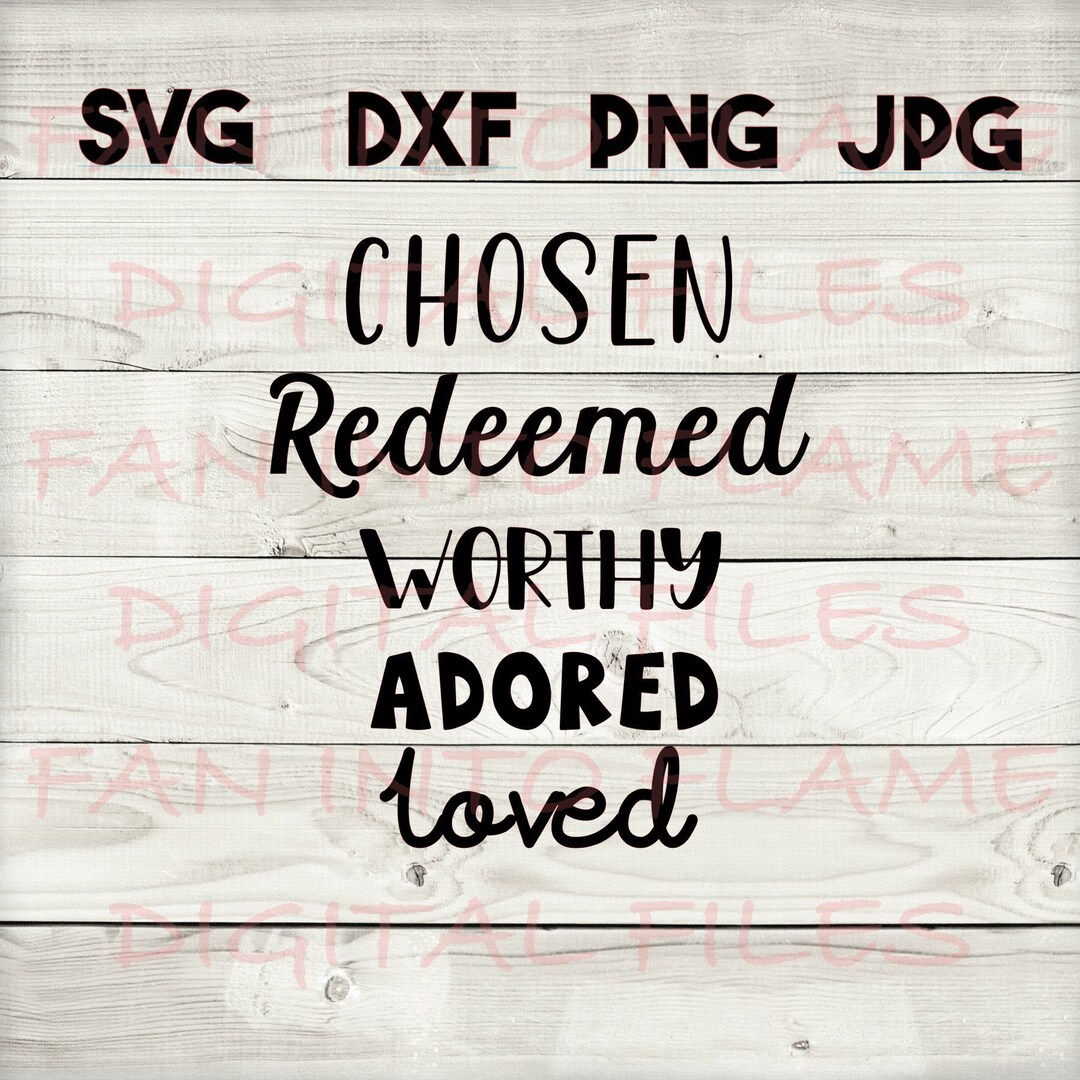 Chosen SVG, DXF, Png, Jpg, Digital Download, Silhouette, Cricut - Etsy