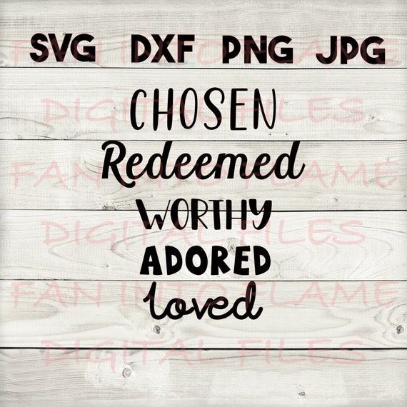 Chosen SVG DXF Png Jpg Digital Download Silhouette | Etsy