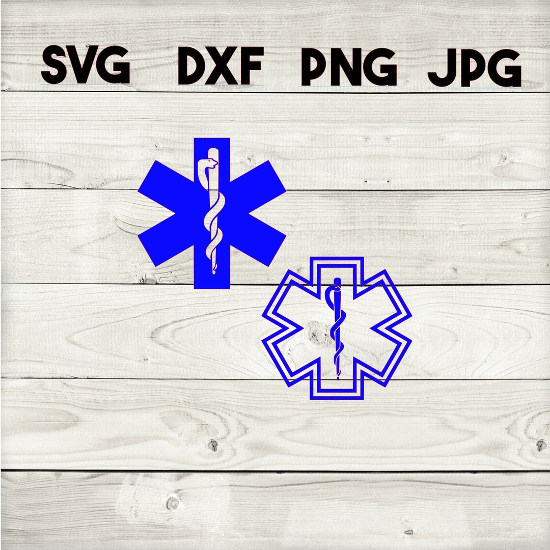 Paramedic Star SVG, DXF, Png, Jpg, Digital Download, Silhouette, Cricut ...