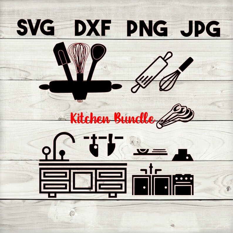 Kitchen Bundle SVG DXF Png Jpg Digital Download - Etsy