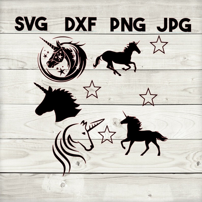 Unicorn Bundle SVG DXF Png Jpg Digital Download | Etsy