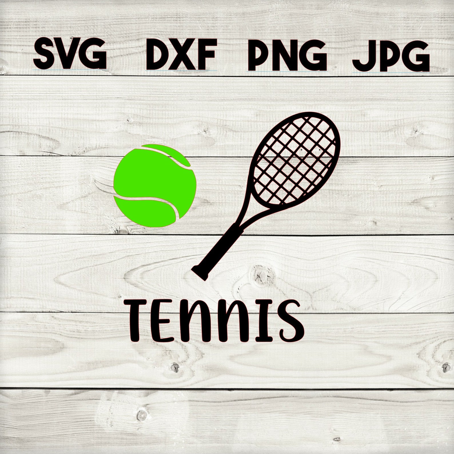 Tennis SVG DXF png jpg digital download silhouette | Etsy