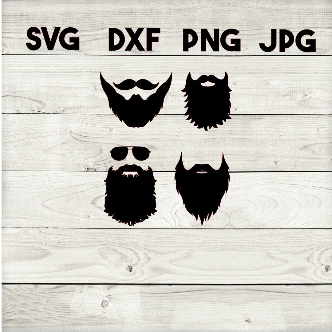 Beard SVG, DXF, Png, Jpg, Digital Download, Silhouette, Cricut - Etsy