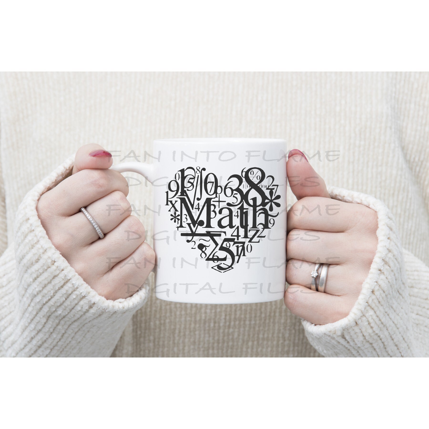 Math Heart SVG, DXF, Png, Jpg, Digital Download, Silhouette, Cricut ...