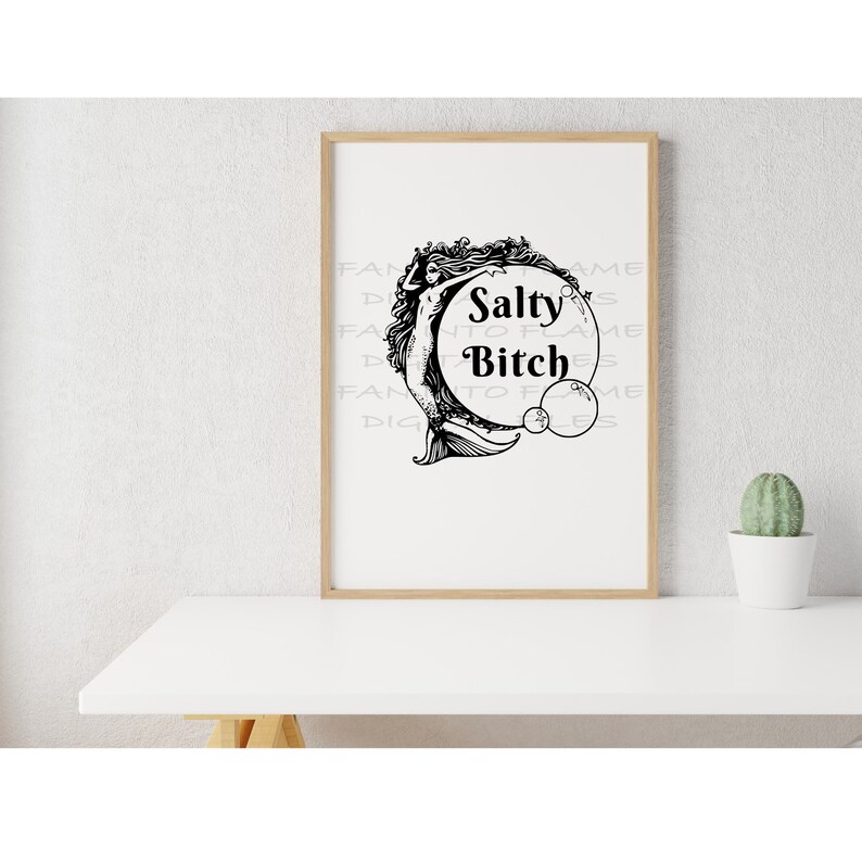 Salty Bitch SVG, DXF, Png, Jpg, Digital Download, Silhouette, Cricut ...