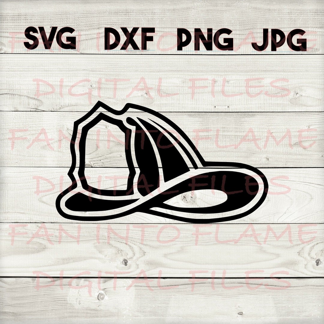 Firefighter Hat SVG, DXF, Png, Jpg, Digital Download, Silhouette ...