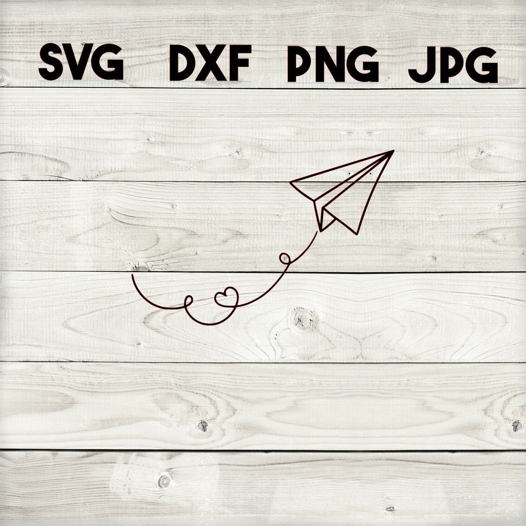 Paper Airplane SVG, DXF, Png, Jpg, Digital Download, Silhouette, Cricut ...