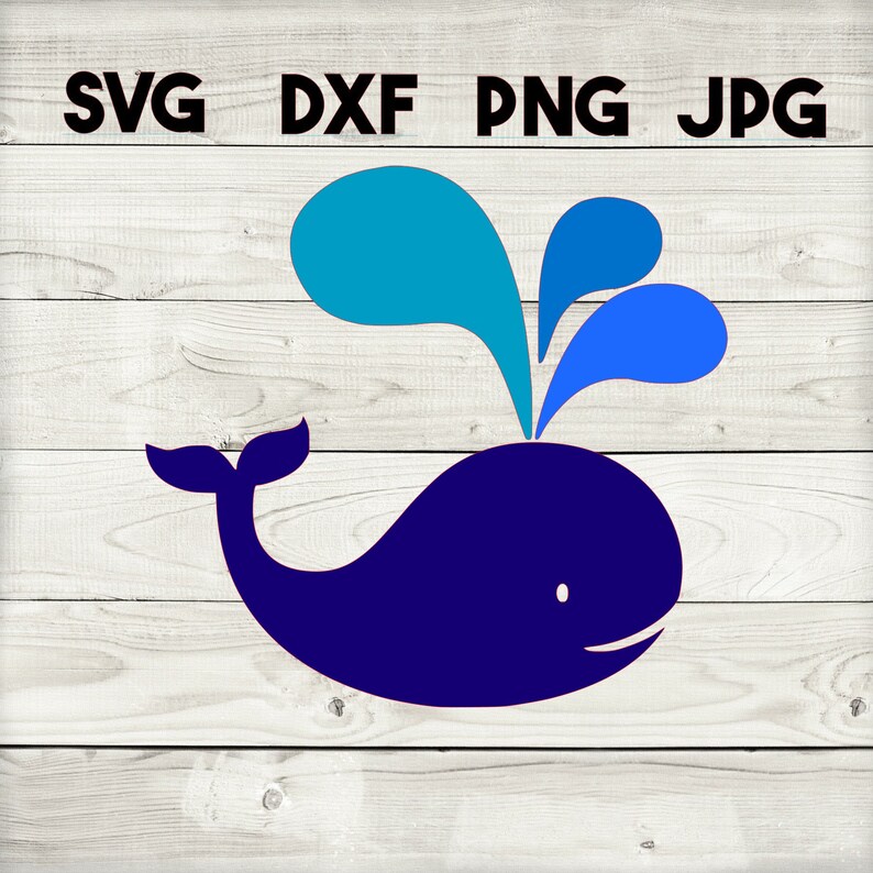 Ballena SVG DXF png jpg descarga digital silueta cricut - Etsy México