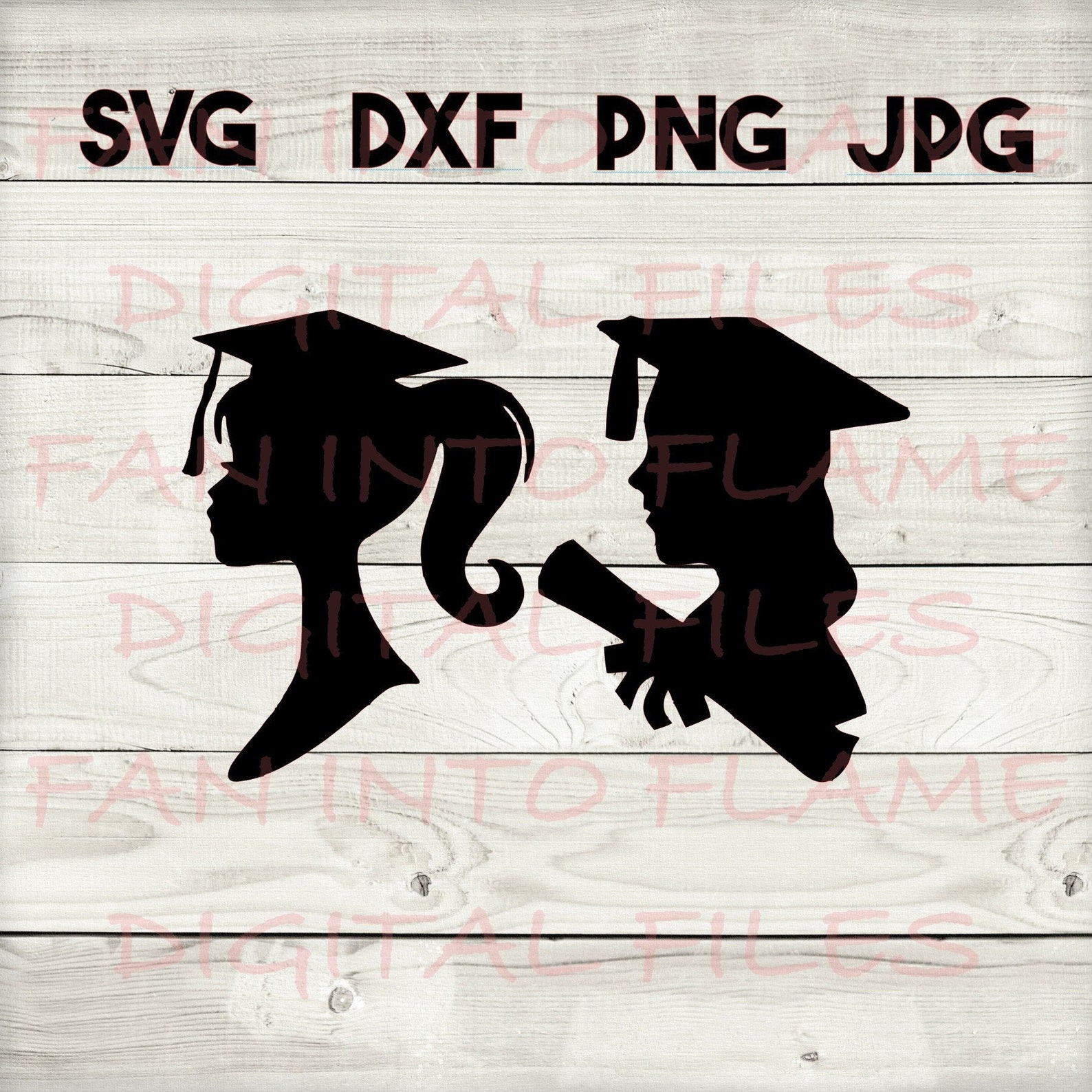 Grad Girl SVG DXF Png Jpg Digital Download Silhouette - Etsy