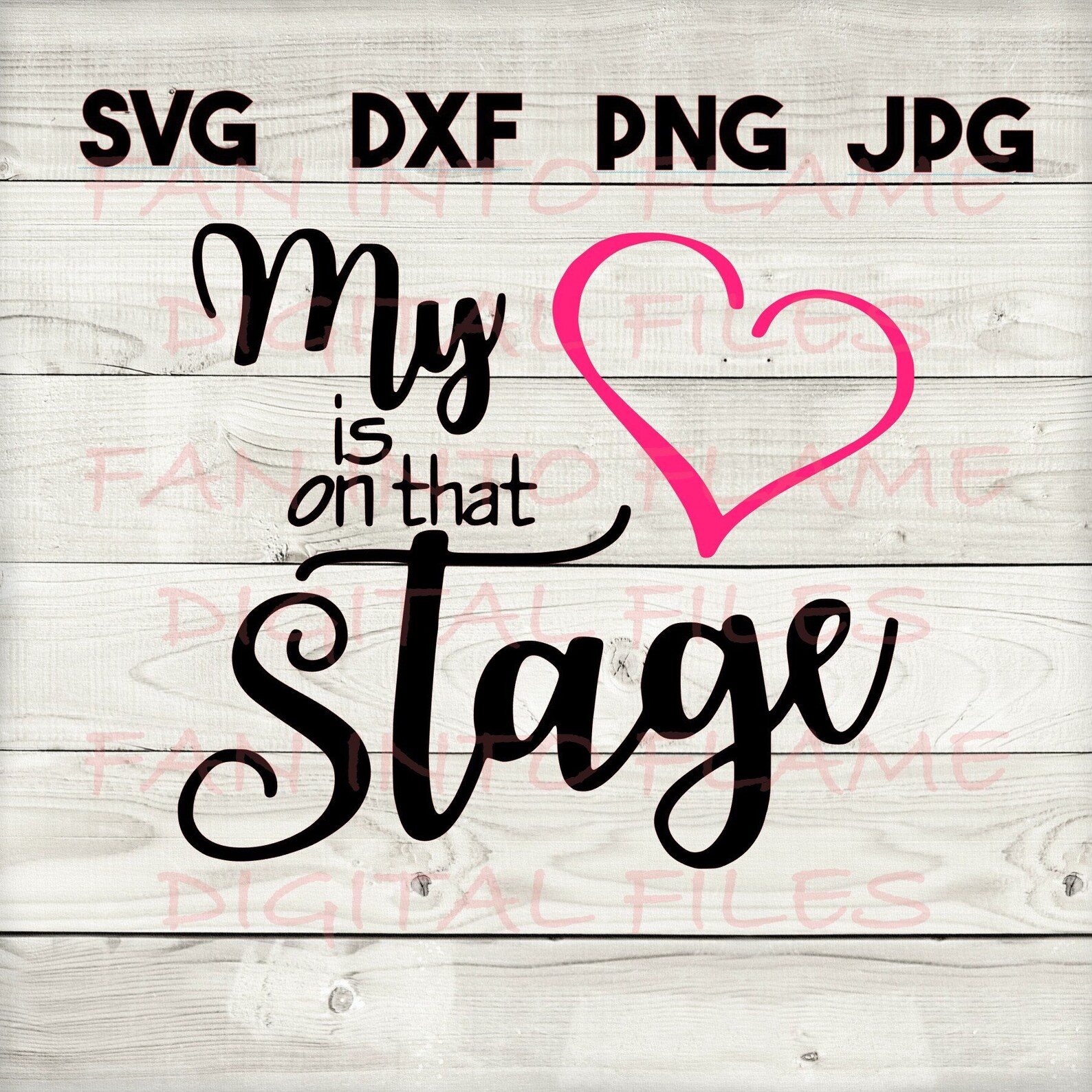 My Heart Stage SVG, DXF, Png, Jpg, Digital Download, Silhouette, Cricut ...