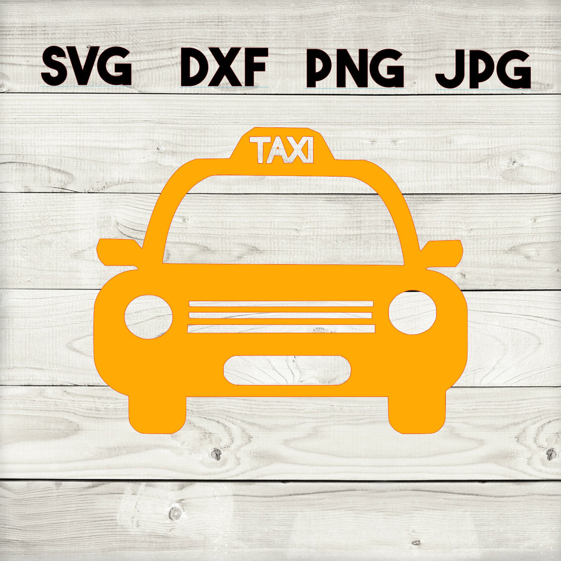 Taxi SVG DXF png jpg descarga digital silueta cricut - Etsy España