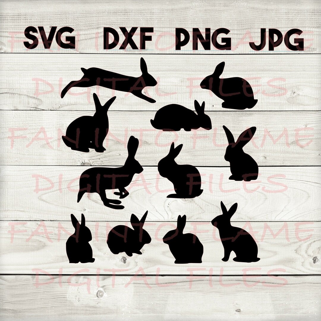 Bunnies SVG, DXF, Png, Jpg, Digital Download, Silhouette, Cricut - Etsy
