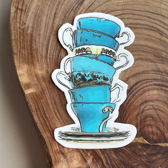 Paper & Party Supplies Paper Stickers, Labels & Tags Antique Teacup ...