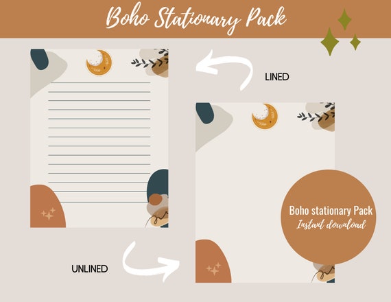 Boho Stationary Pack | Etsy