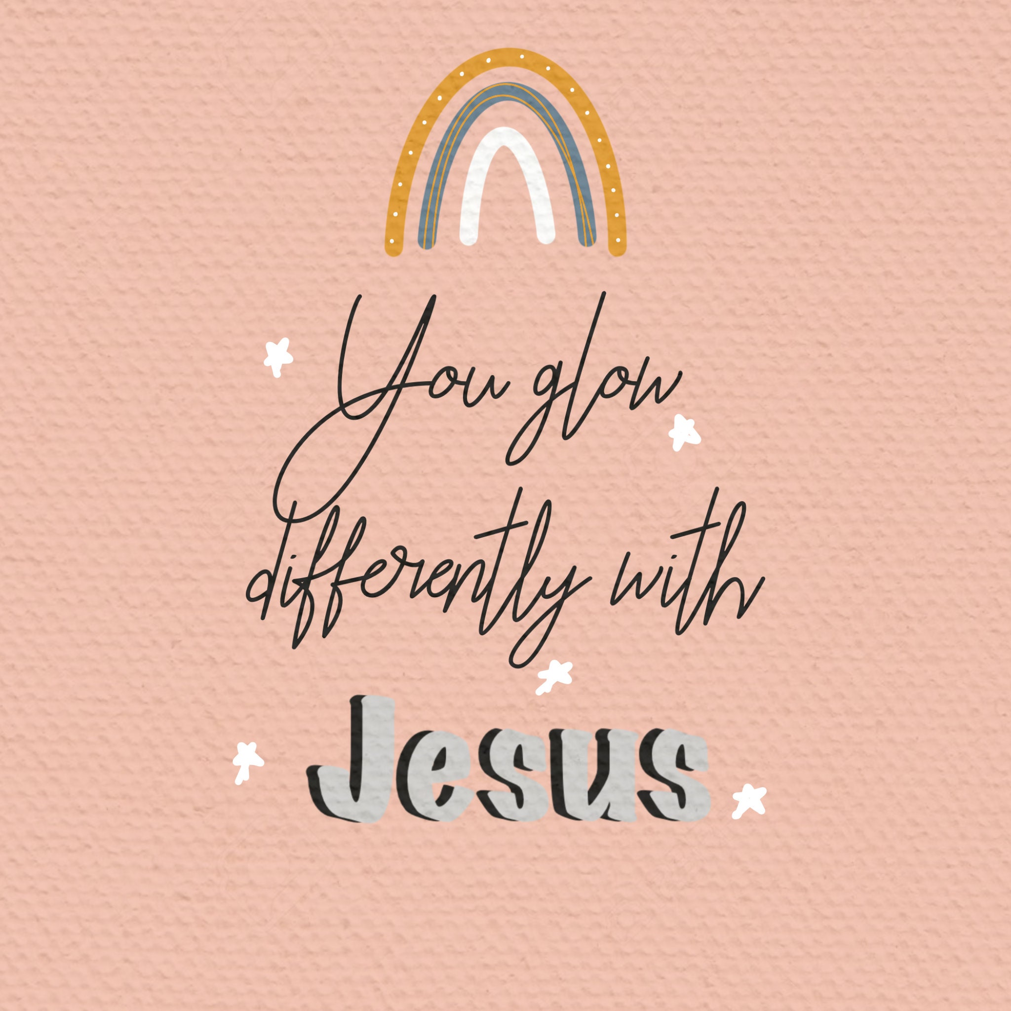 You Glow Differently With Jesus | Wall Decor | Scripture | Christian ...