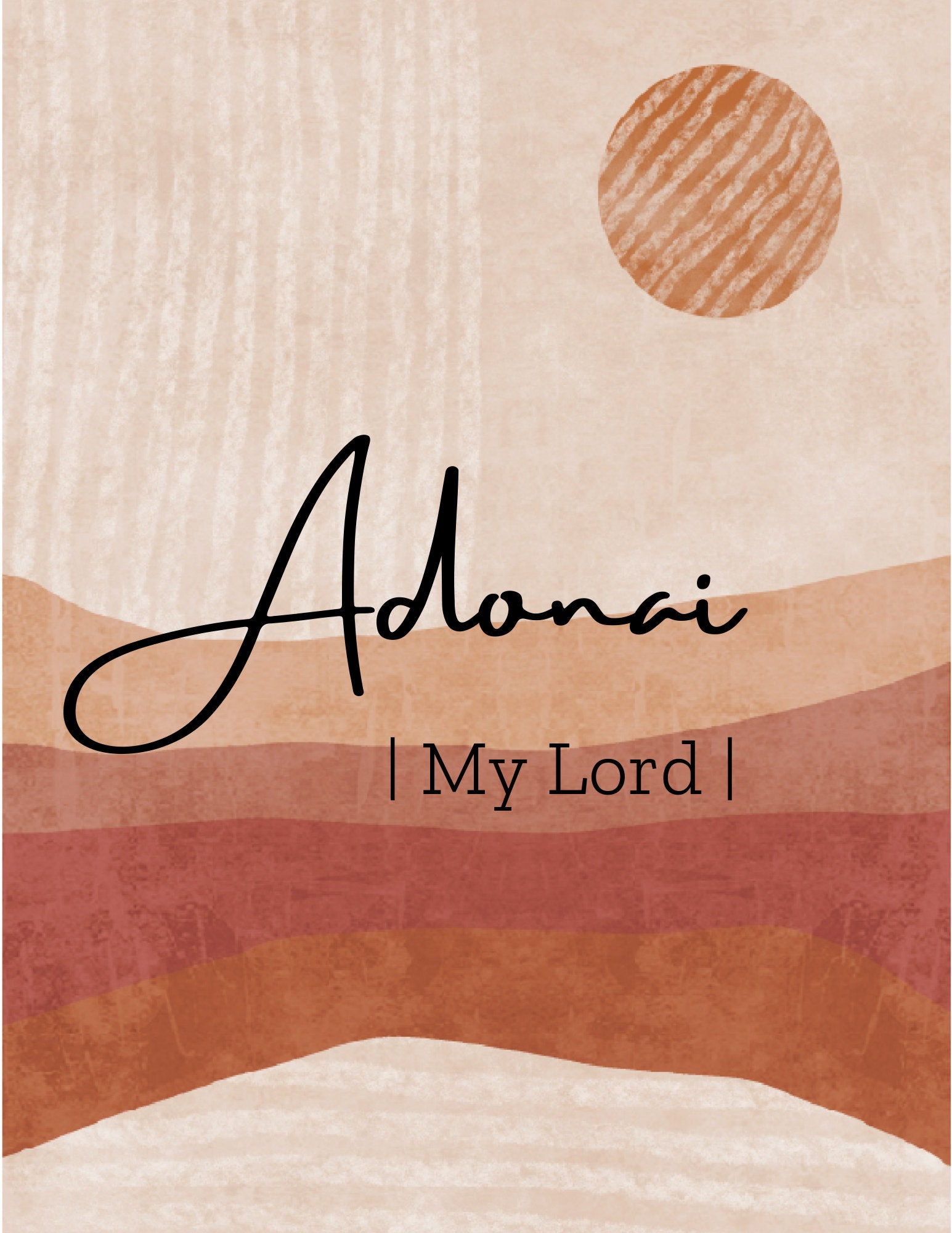 Adonai | My Lord | Wall Decor | Christian | Scripture | Digital Print ...