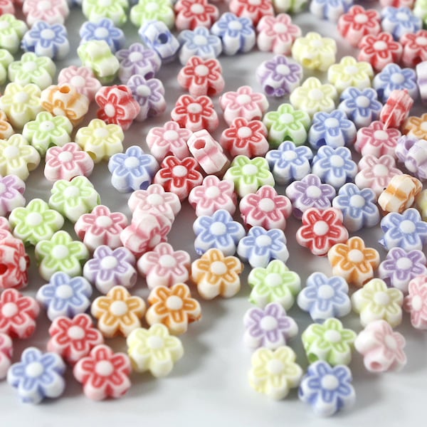 Acrylic Flower Beads - Etsy