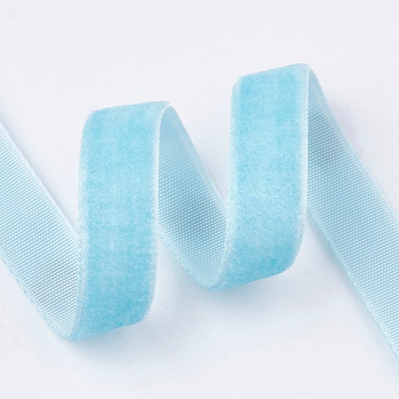 Colorful velvet ribbon Soft blue velvet ribbon by the yard | Etsy