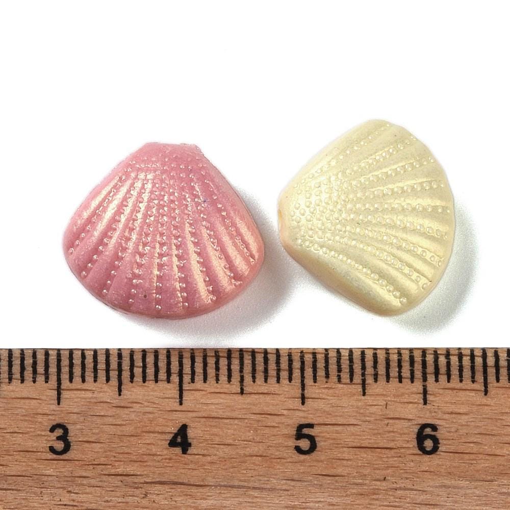 Pastel Color Shiny Shell Shaped Beads for Kids Jewelry DIY Project ...