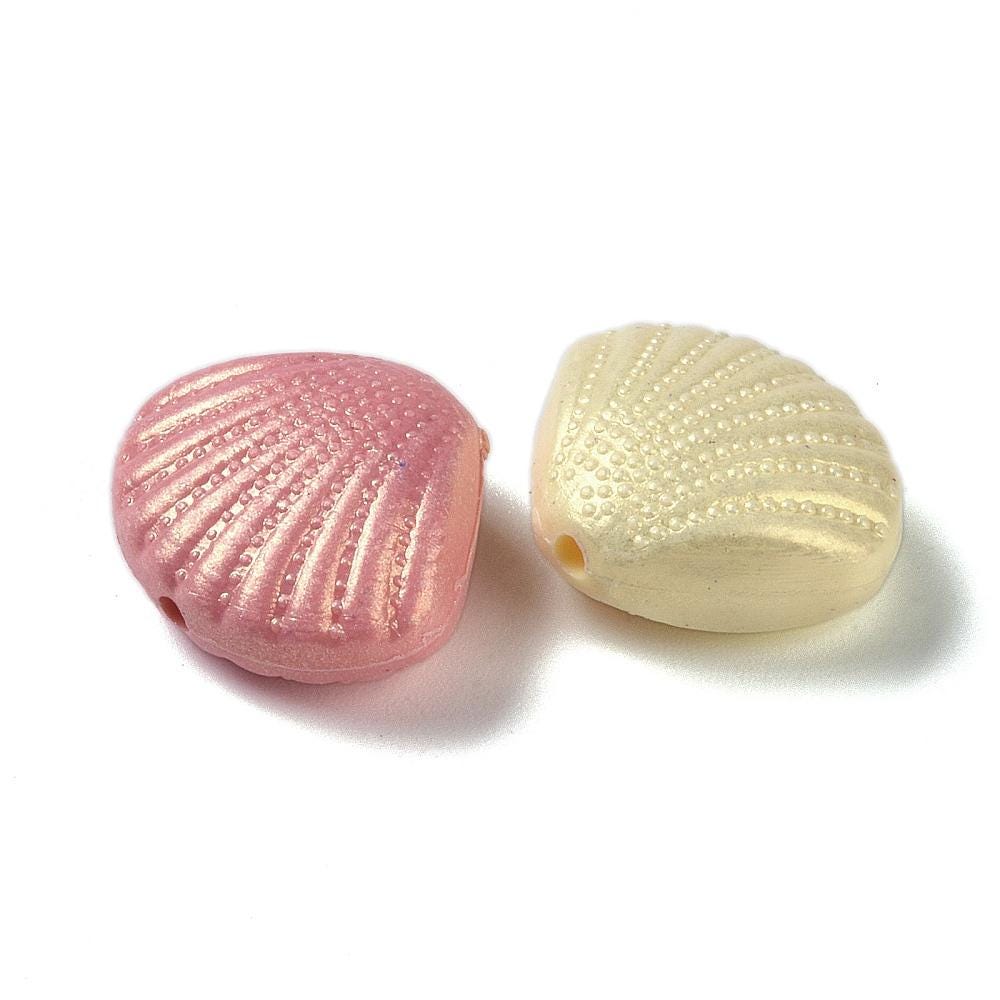Pastel Color Shiny Shell Shaped Beads for Kids Jewelry DIY Project ...