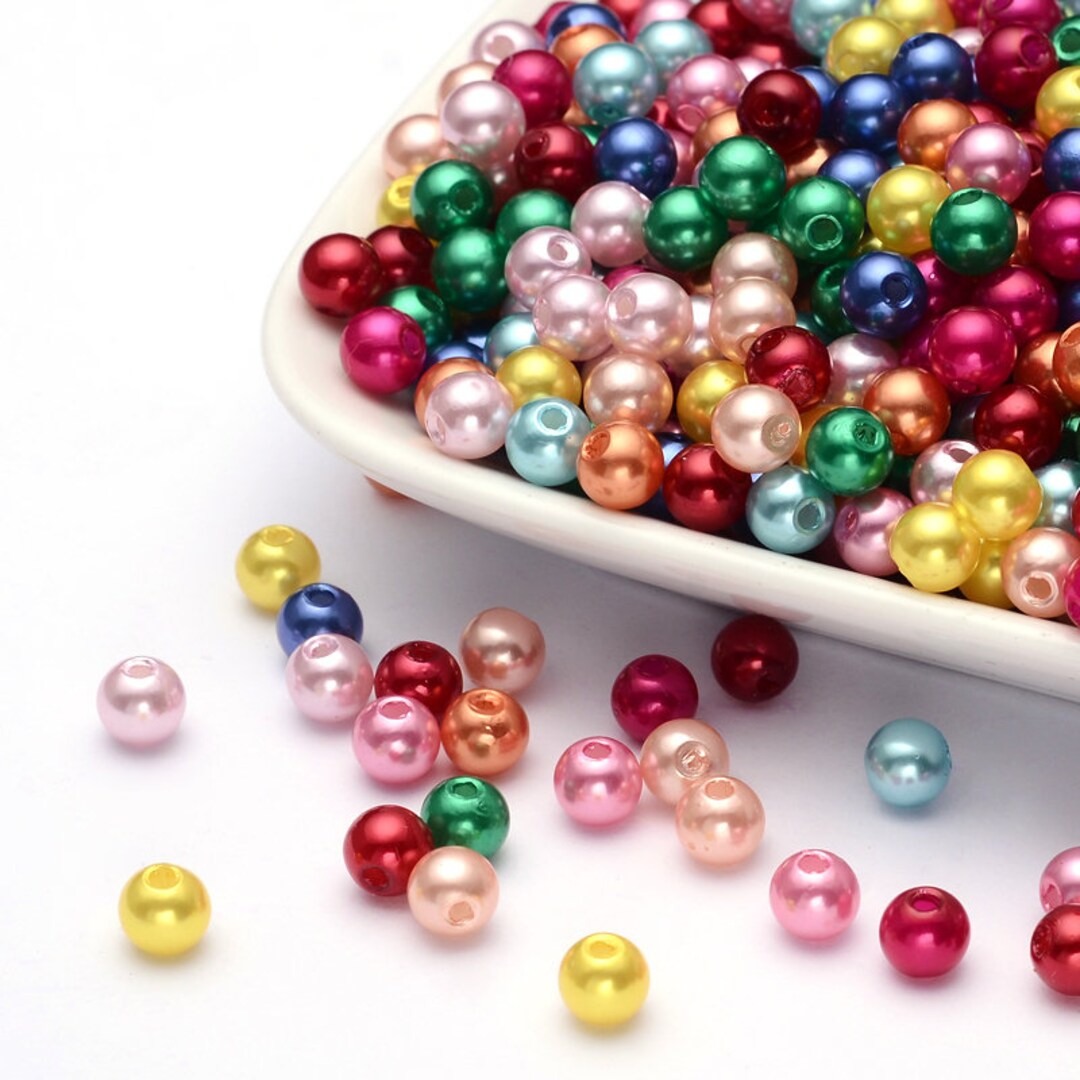 6mm Colorful Faux Pearl Beads, Assorted Jewelry Supplies - Etsy