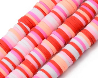 Colorful 6mm Polymer Clay Heishi Beads for Jewelry Making Spring Summer ...