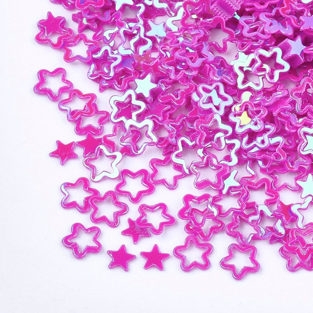 Magenta Star Glitter: Holographic Resin & Nail Art Supplies - Etsy