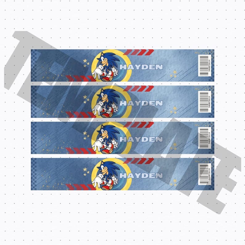 Sonic Party BUNDLE | Editable Templates | Sonic Chip Bags | Sonic Water ...