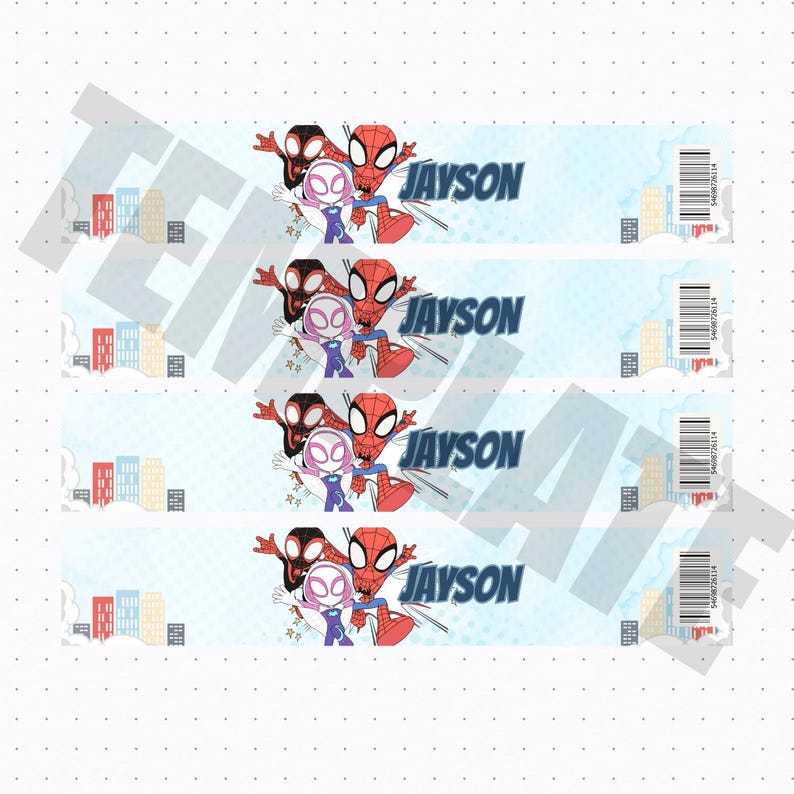 Spidey and His Amazing Friends Party BUNDLE | Chip Bags | Water Labels ...