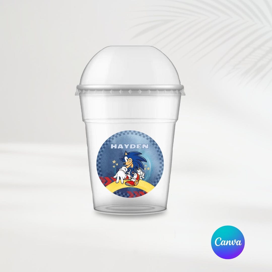 Sonic the Hedgehog Party | 2x2 Labels | Editable Template | Sonic ...