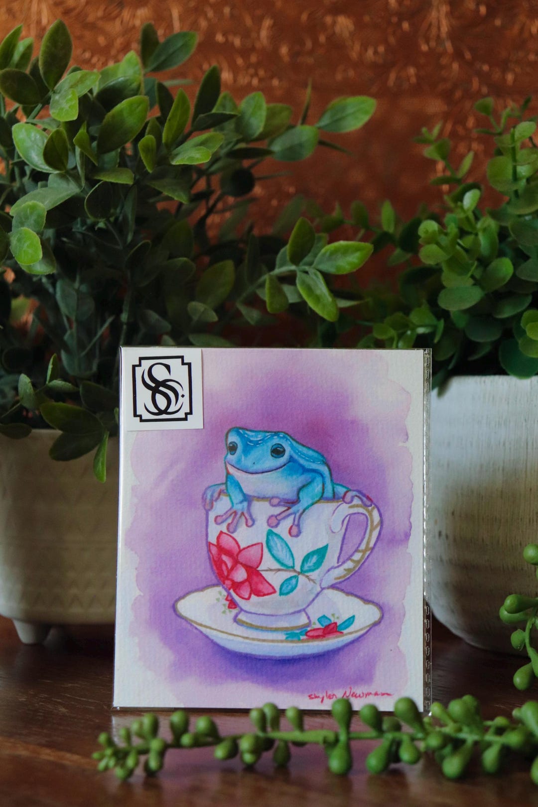Teacup Frog Print - Etsy