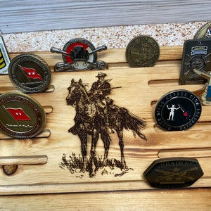 Handmade Wooden Challenge Coin Display: Military Gift - Etsy