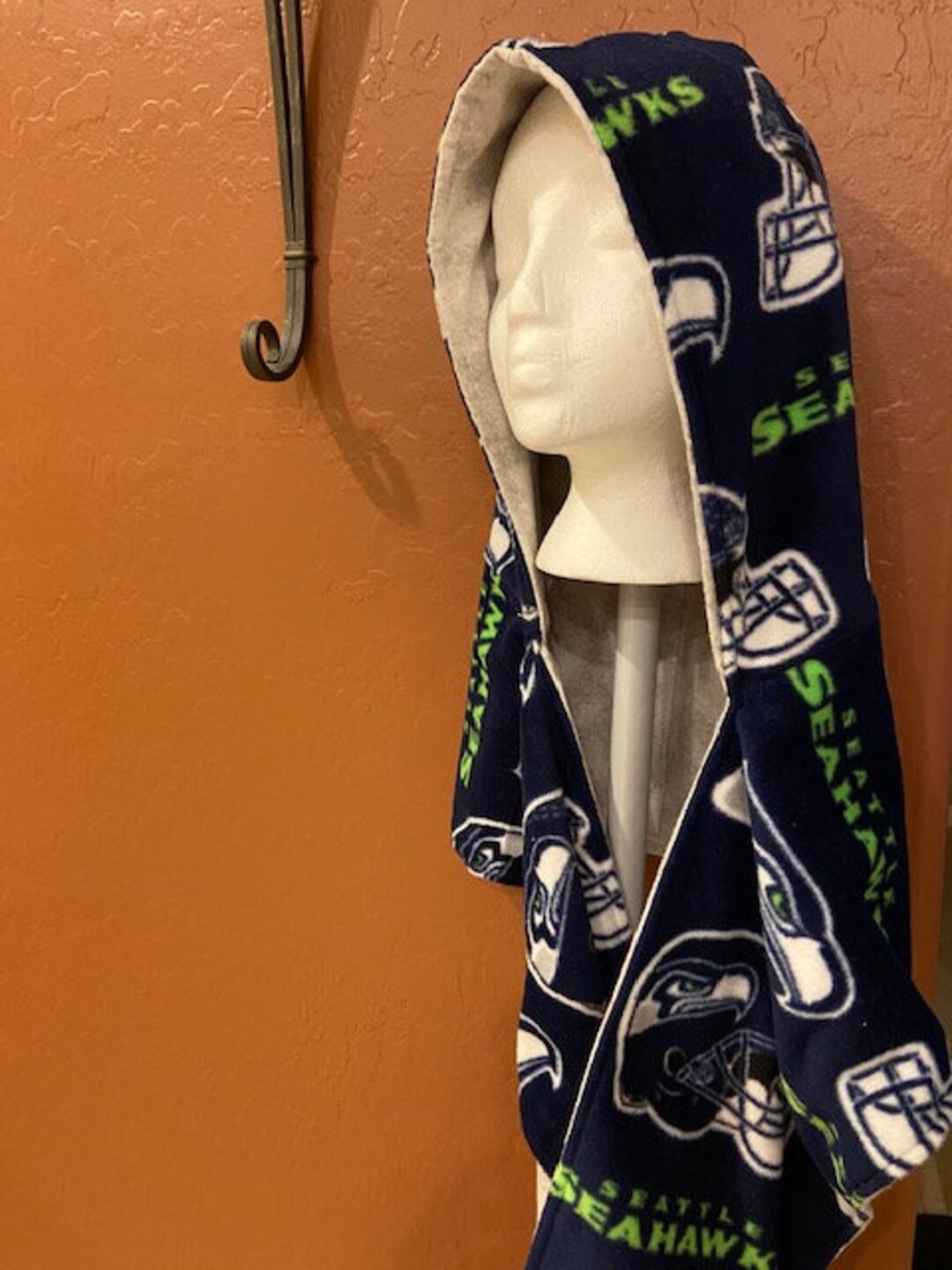 Seattle Seahawks NFL Fleece and Flannel Hooded Scarf With - Etsy