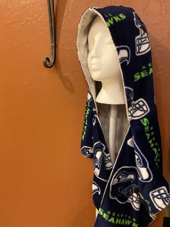 Seattle Seahawks NFL Fleece and Flannel Hooded Scarf with | Etsy