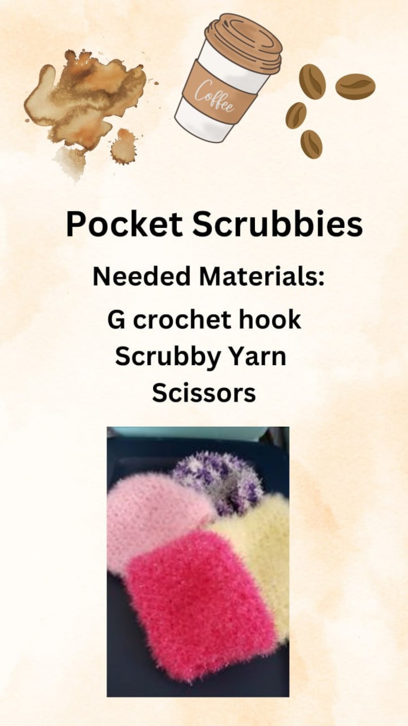 Pocket Scrubby Digital Pattern - Etsy
