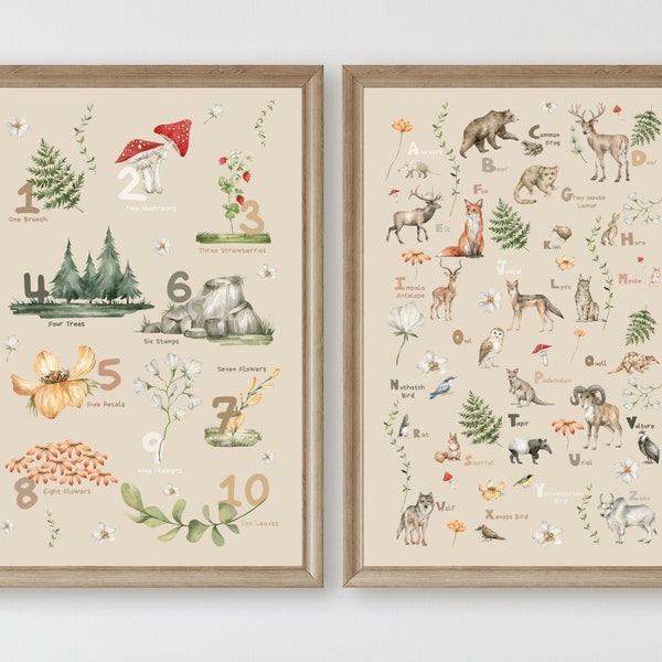 Woodland Alphabet - Etsy