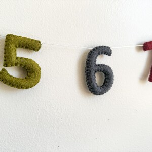 Numbers Garland Felt - 123 Garland - Counting - Rainbow Boho Vibes - Etsy